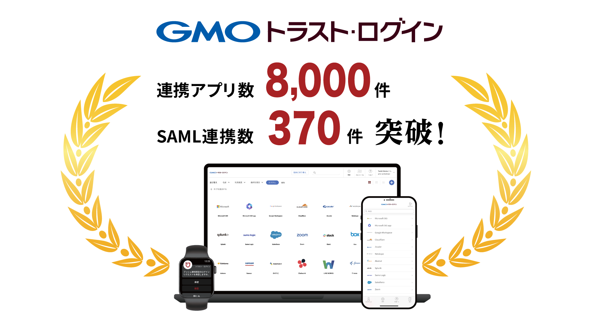 企業向けIDaaS「GMOトラスト・ログイン」、 連携アプリ数8,000件・SAML連携数370件を突破！ | GMOインターネットグループ株式会社